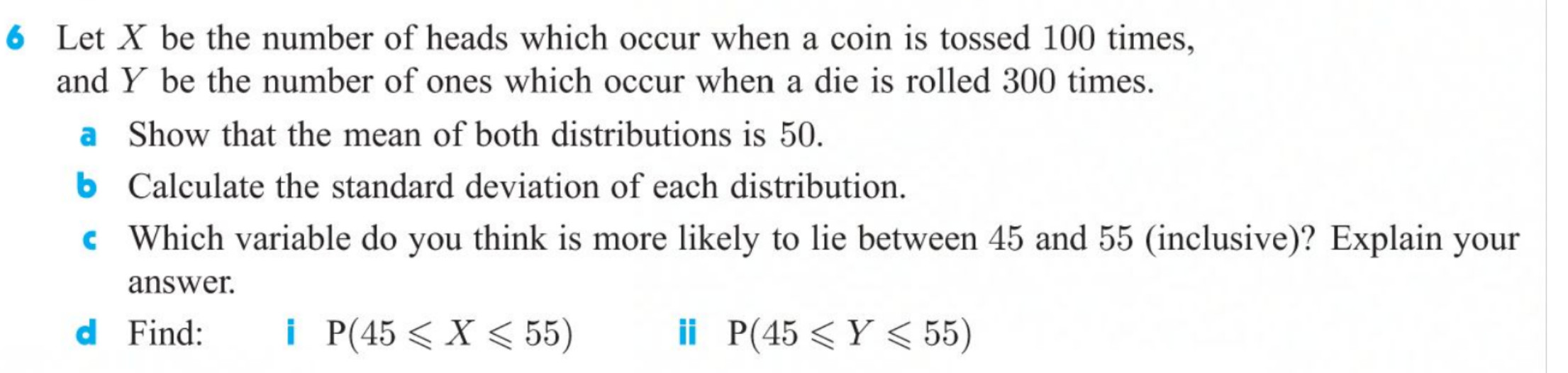 6 ﻿Let x ﻿be the number of heads which occur when a | Chegg.com