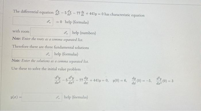 Solved Suppose that a fourth order differential equation has | Chegg.com