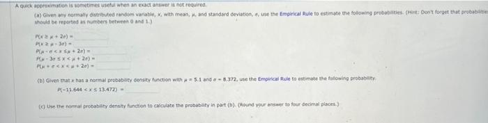 Solved A quick approximation is sometimes useful when an | Chegg.com