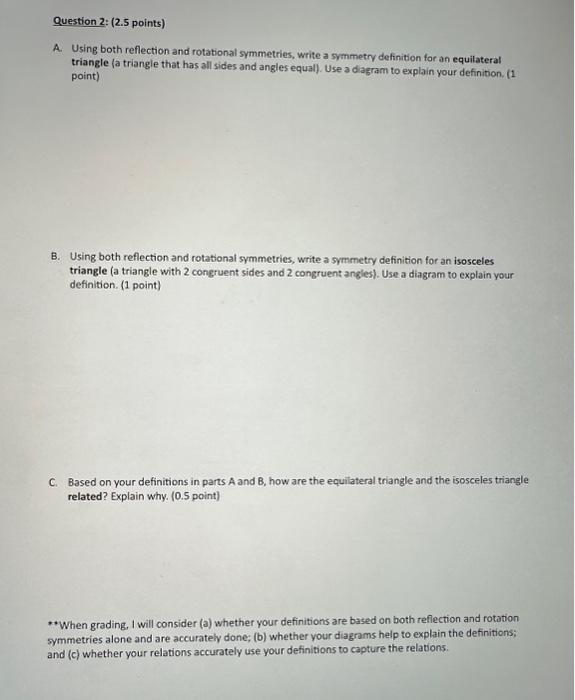 Solved A Using Both Reflection And Rotational Symmetries