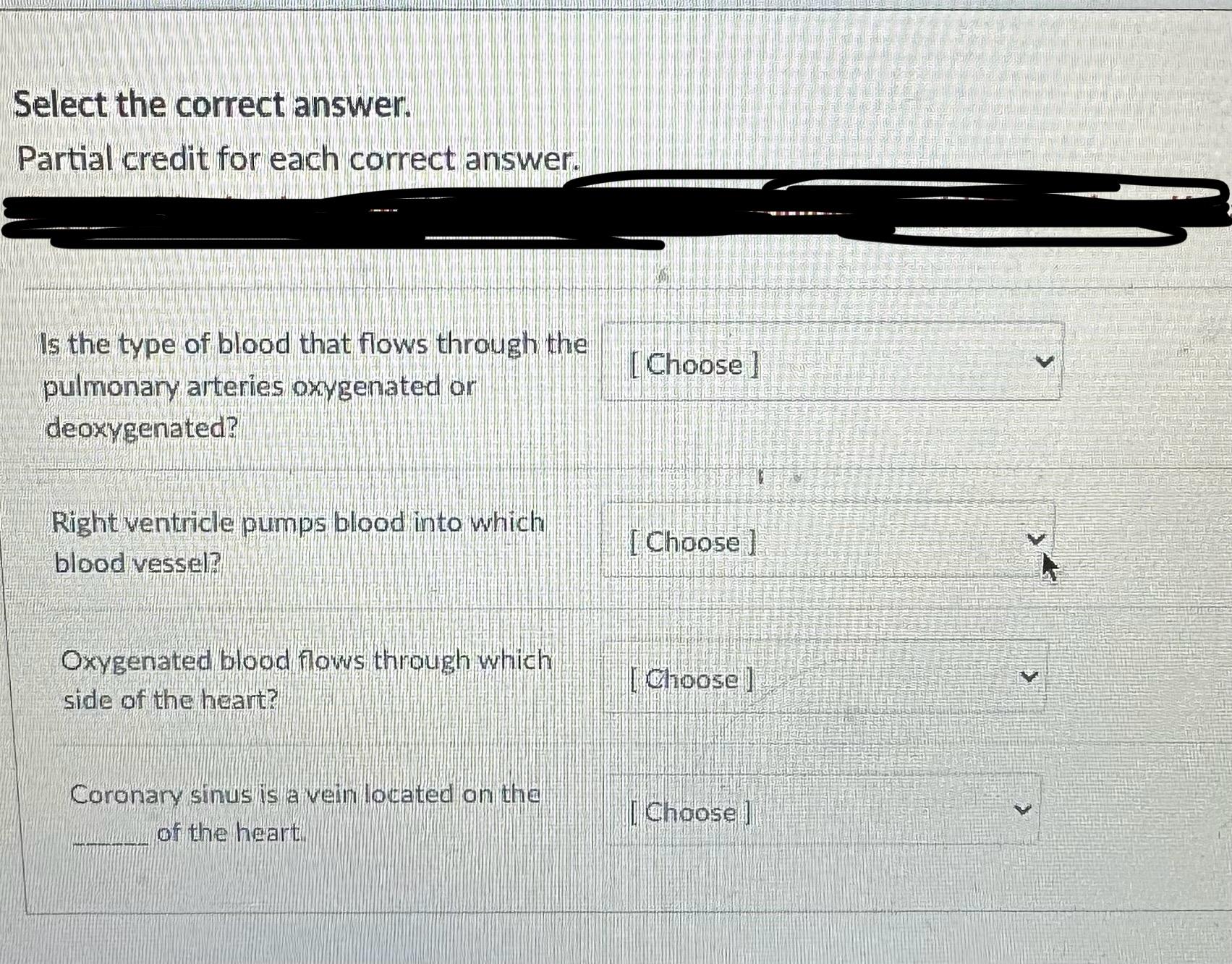 Solved Select the correct answer.Partial credit for each | Chegg.com