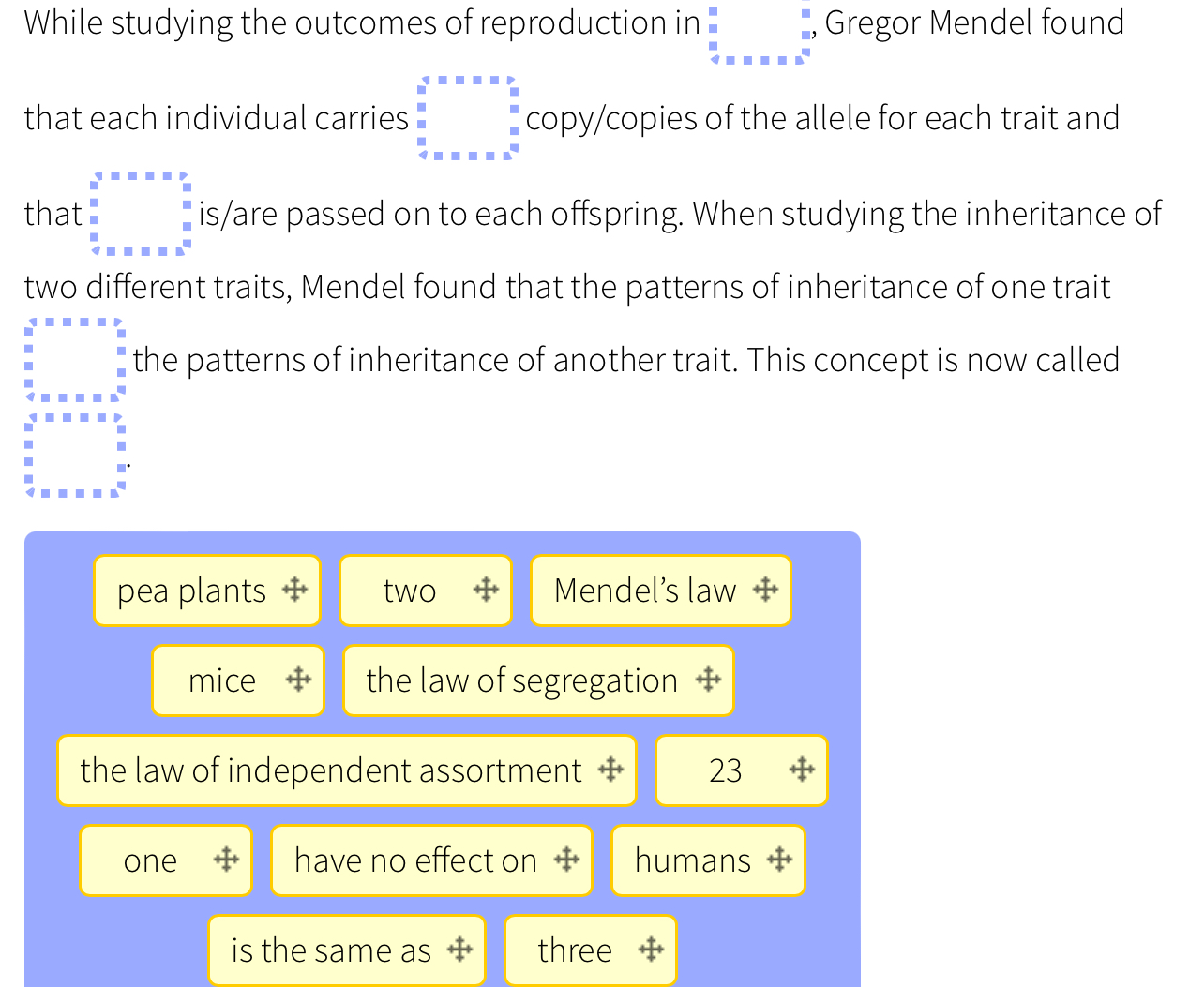 Solved While studying the outcomes of reproduction in :, | Chegg.com
