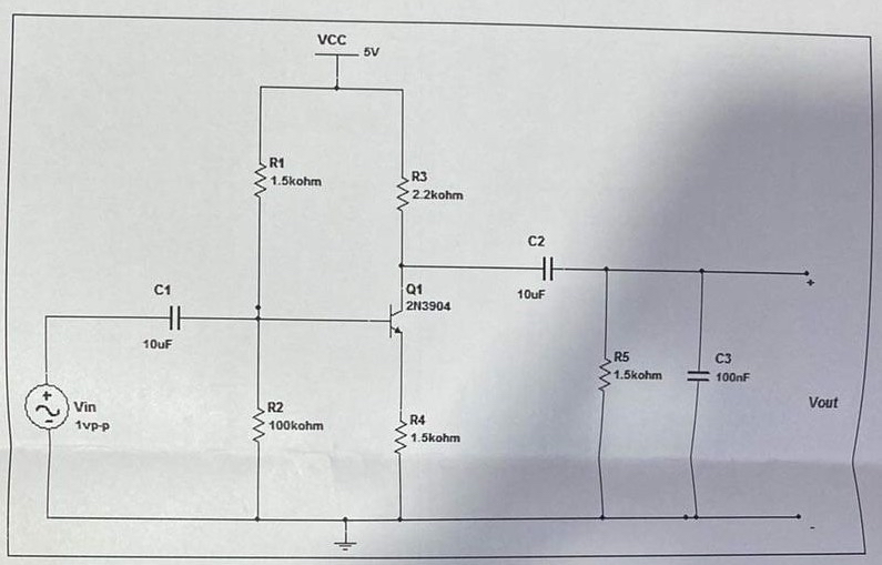 Solved Contrust this circuit shown below using multisim ( | Chegg.com
