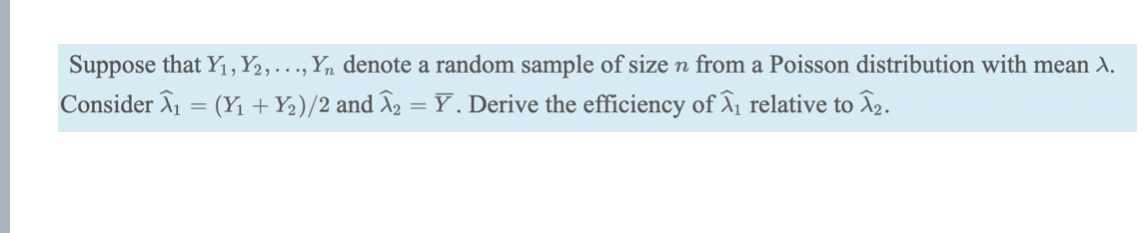 Solved Suppose that Y1,Y2,dots,Yn ﻿denote a random sample of | Chegg.com