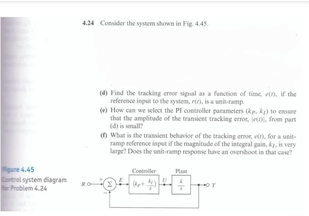 Solved 4.24 Consider the system shown in Fig. 4.45. (d) Find | Chegg.com
