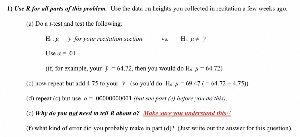 Solved Just tell me the R studio codes i would use for each | Chegg.com