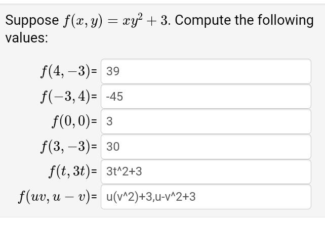Solved Suppose f(x,y)=xy2+3. ﻿Compute the following | Chegg.com