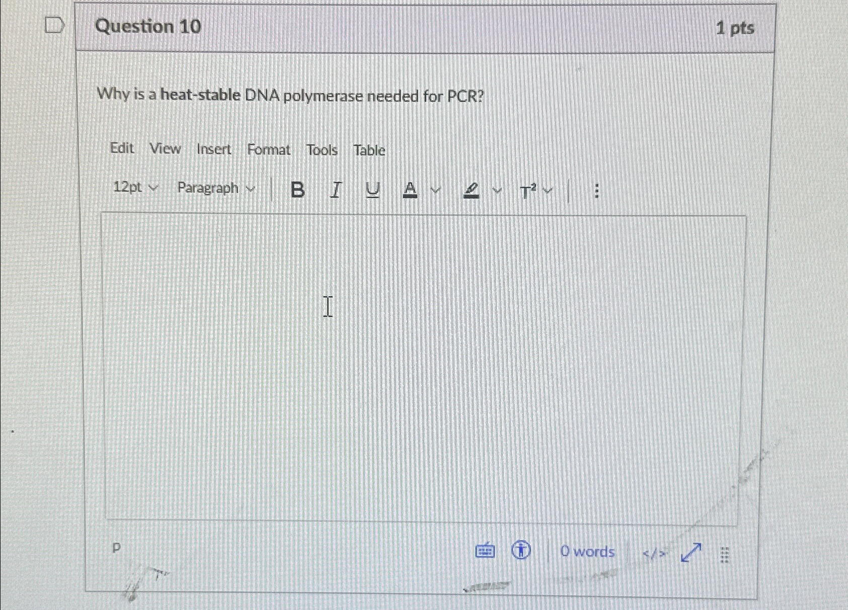 Solved Question 101 ﻿ptsWhy is a heat-stable DNA polymerase | Chegg.com