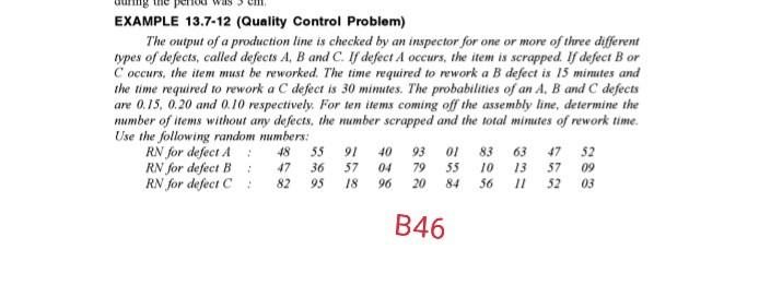 Solved EXAMPLE 13.7-12 (Quality Control Problem) The output | Chegg.com