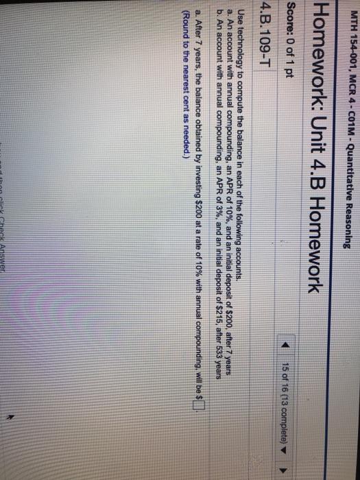 Solved MTH 154-001, MCR 4-C01M - Quantitative Reasoning | Chegg.com