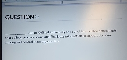 Solved QUESTION (1)can be defined technically as a set of | Chegg.com