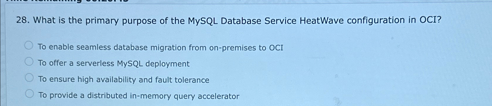Solved What is the primary purpose of the MySQL Database | Chegg.com