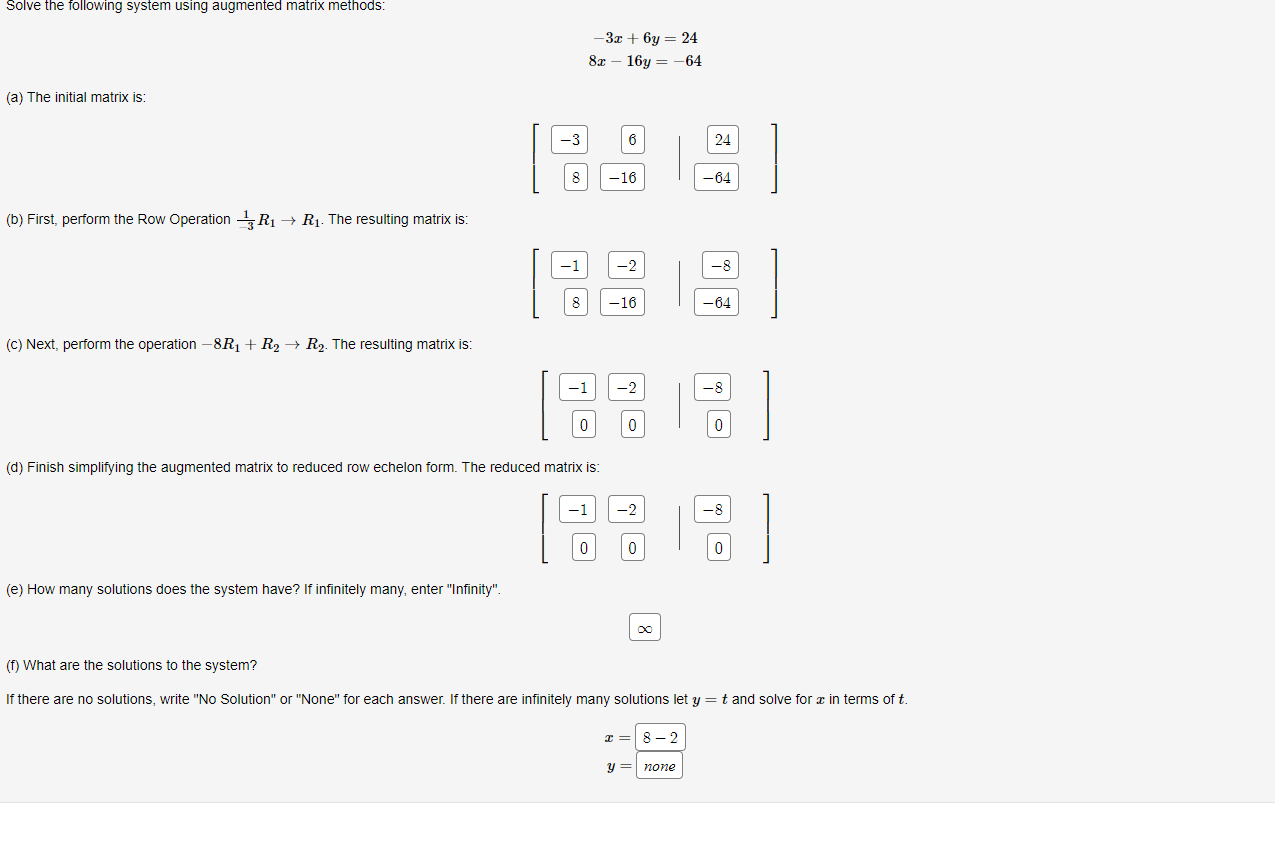 Solved I have confusion:Solve the following system using | Chegg.com