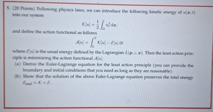 Solved (20 ﻿Points) ﻿Following physics laws, we can | Chegg.com
