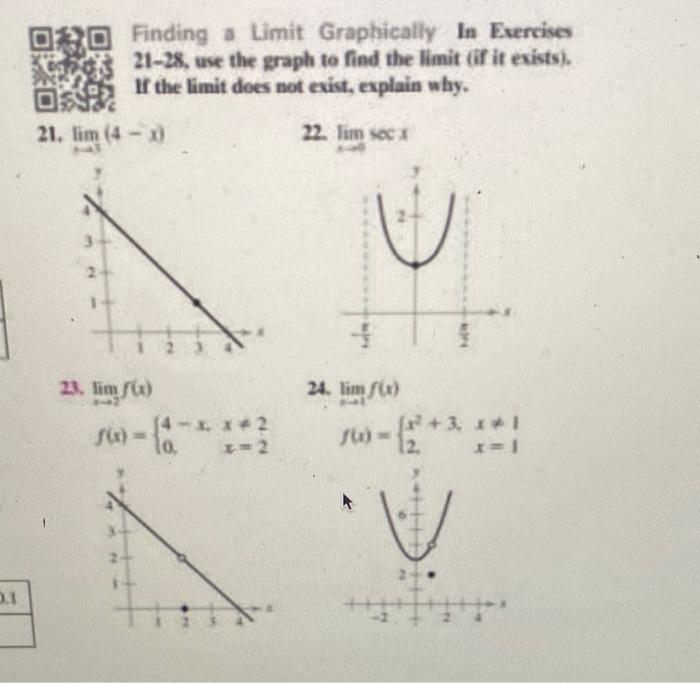 Solved Finding a Limit Graphically In Evercises 21-28, use | Chegg.com