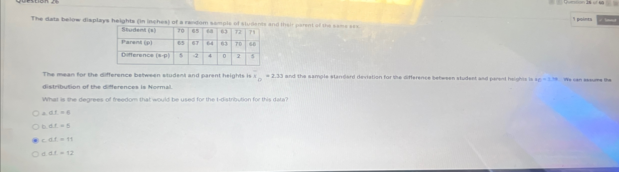 Solved The data below displays helghts (in inches) ﻿of a | Chegg.com