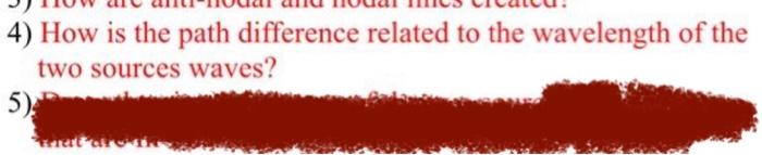 Solved 4) How is the path difference related to the | Chegg.com