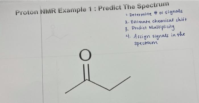 Solved Proton NMR Example 1: Predict The Spectrum Determine | Chegg.com