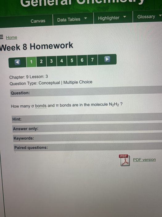 Solved Highlighter Glossary Canvas Data Tables Home Week 8 | Chegg.com