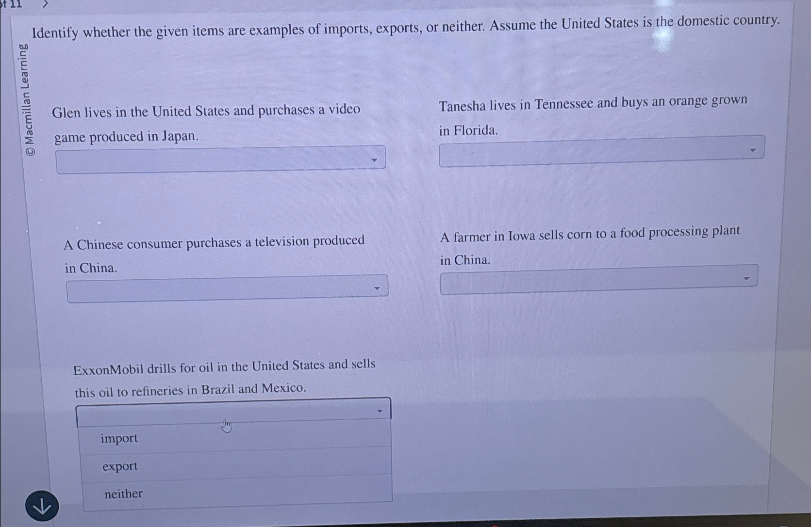 Solved Identify whether the given items are examples of | Chegg.com