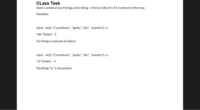 Solved Class activity 2 Outline: - String match using binary | Chegg.com
