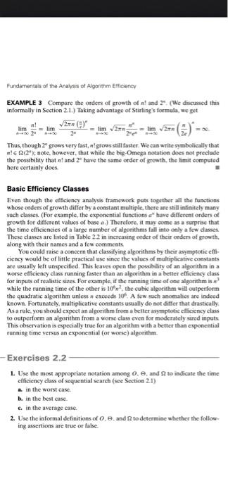 Solved Fundamentals of the Analysis of Algorithm Efficiency | Chegg.com