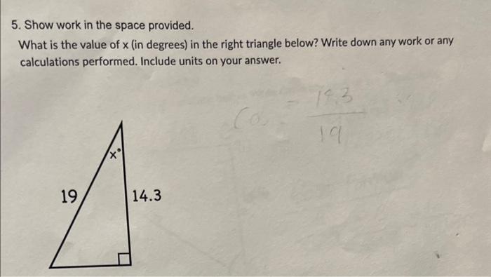 Solved 5. Show work in the space provided. What is the value | Chegg.com