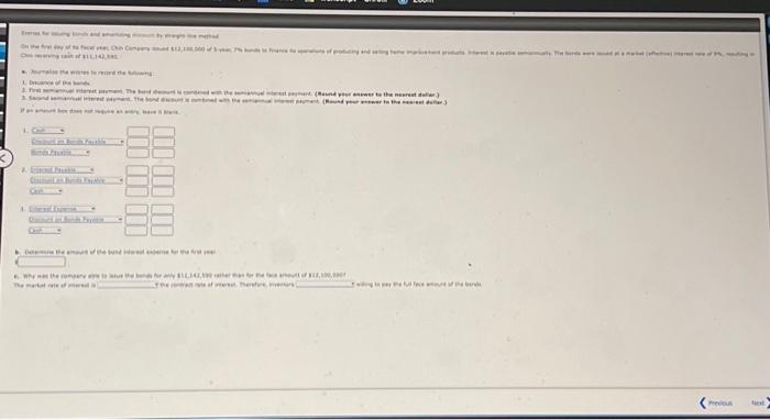 Solved Entries for issuing bonds and amortizing discount by | Chegg.com