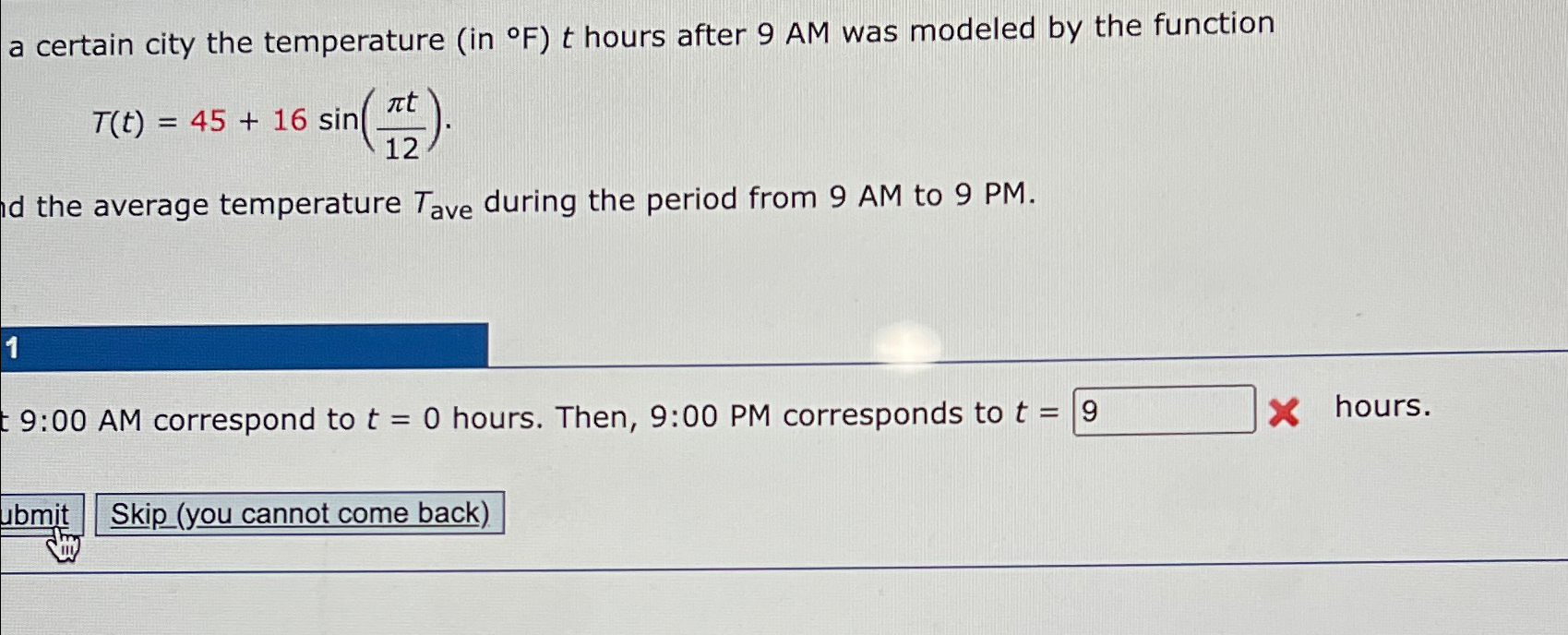 Solved a certain city the temperature (in °F ) t ﻿hours | Chegg.com