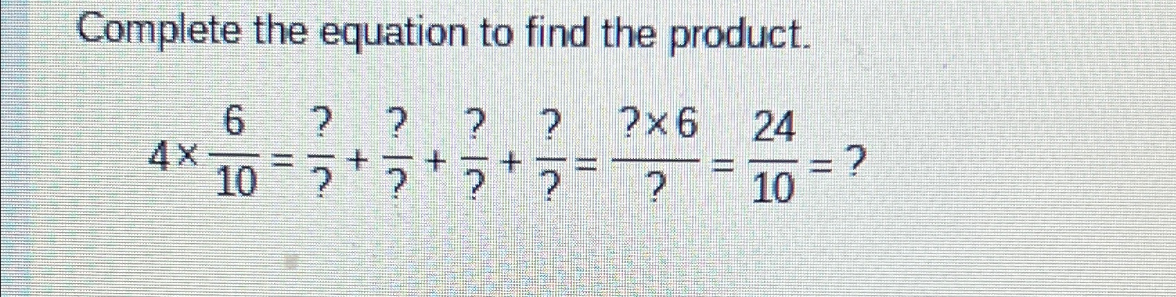 Solved Complete the equation to find the | Chegg.com
