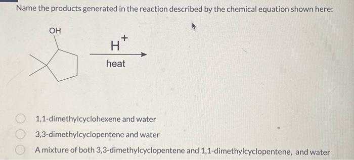 Solved Name the product generated when H2 is added to | Chegg.com