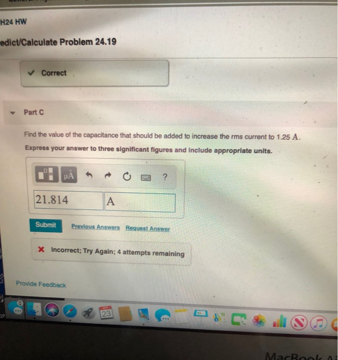 Solved Predict/Calculate Problem 24.19 A 26.0-4F capacitor | Chegg.com