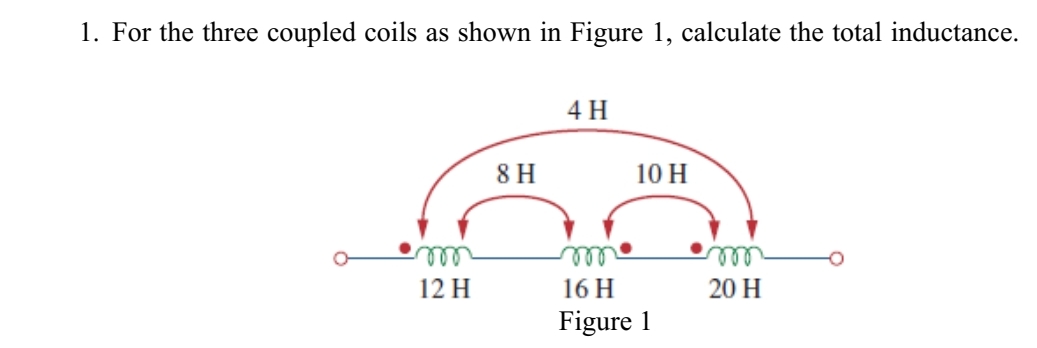 Solved For the three coupled coils as shown in Figure 1, | Chegg.com