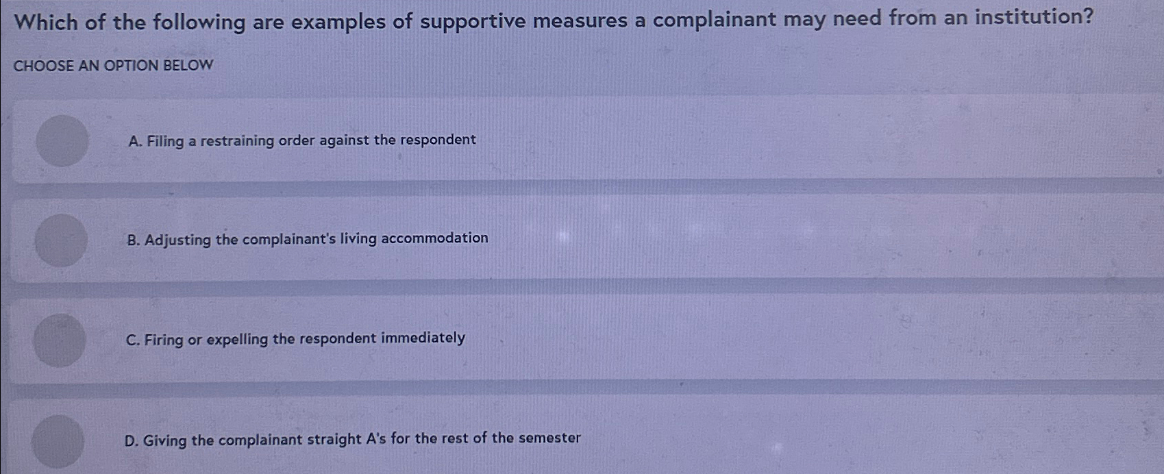 Solved Which of the following are examples of supportive | Chegg.com
