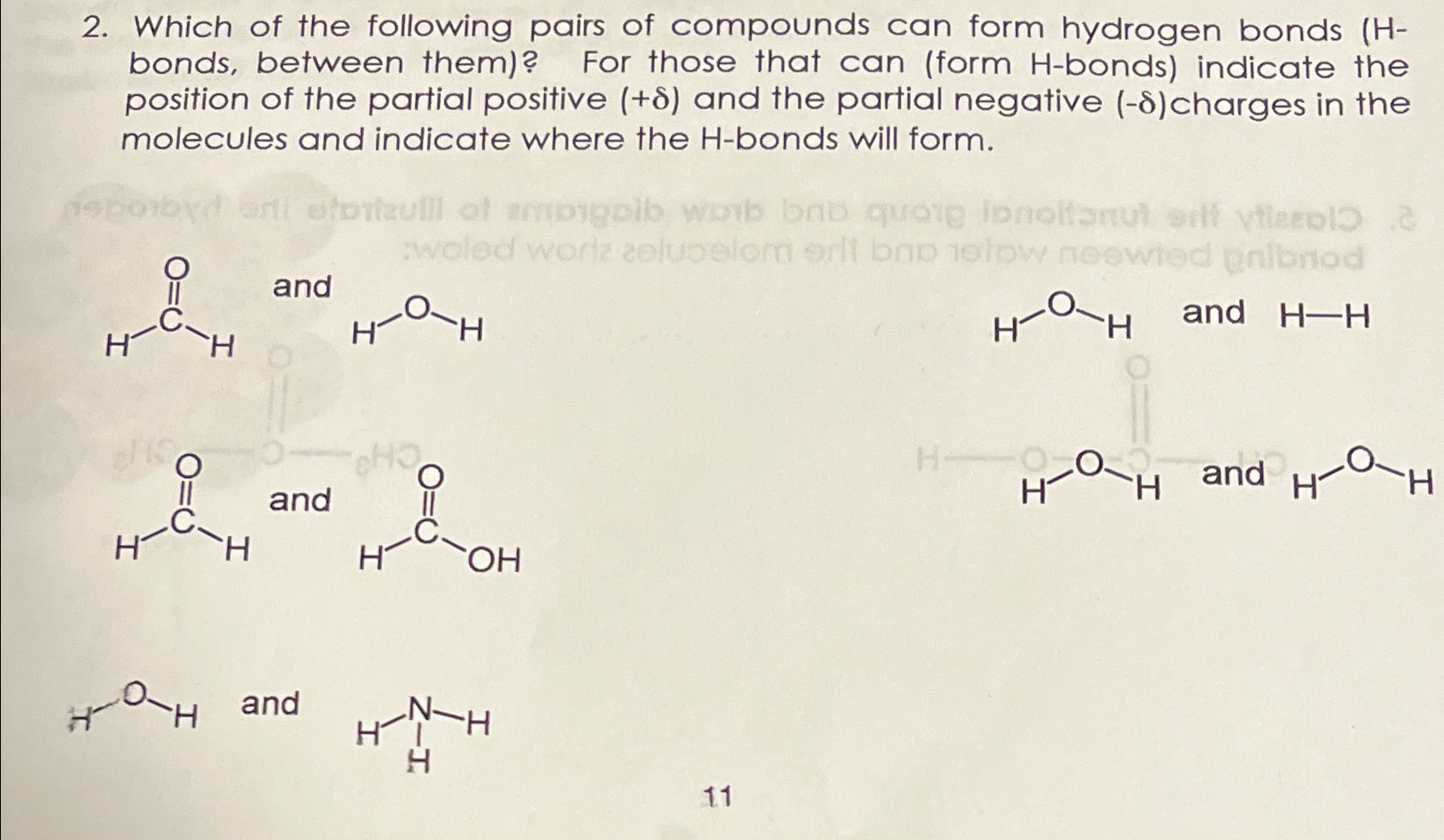 Which of the following pairs of compounds can form | Chegg.com