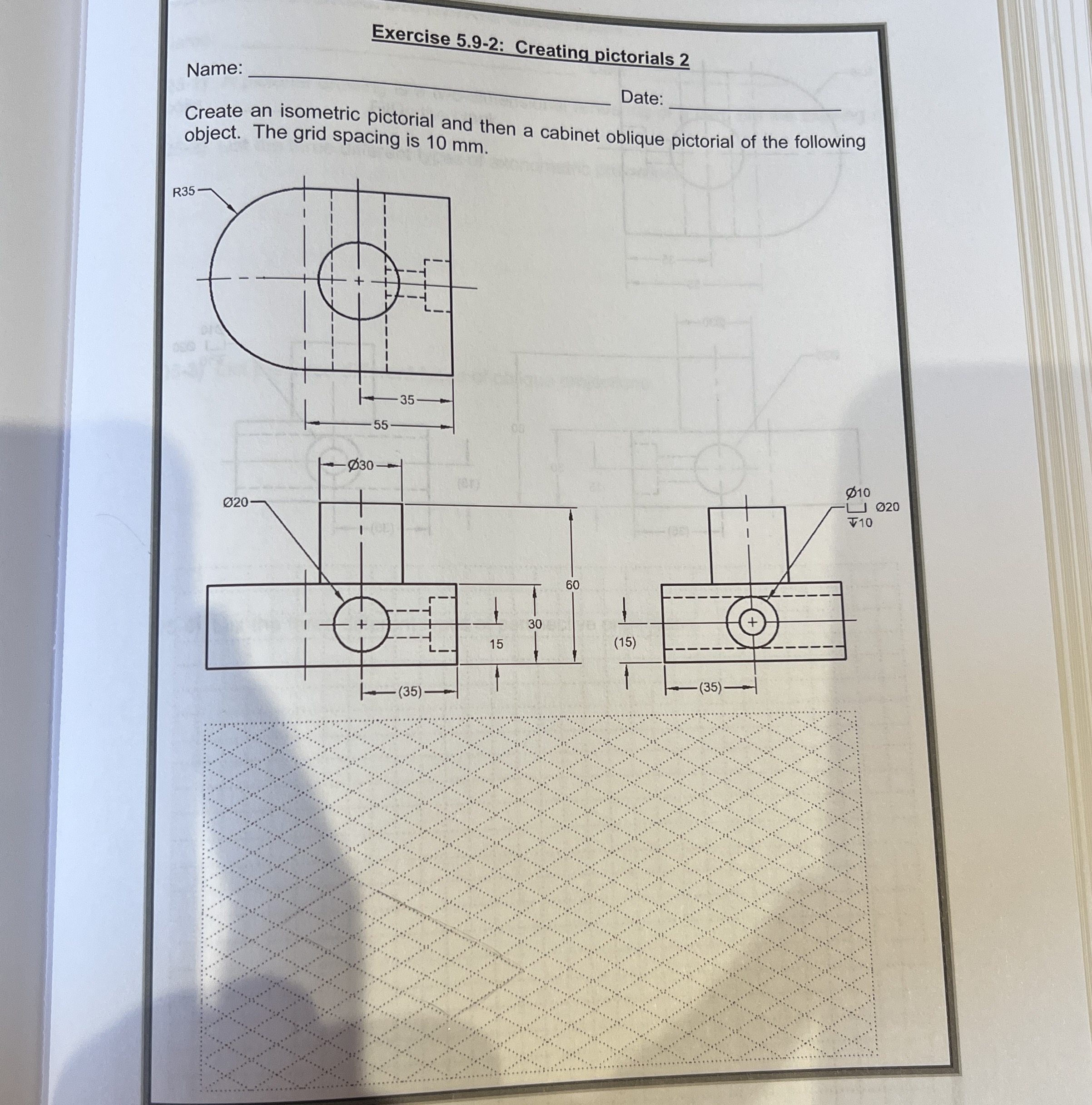 Solved Exercise 5.9-2: Creating pictorials 2Create an | Chegg.com