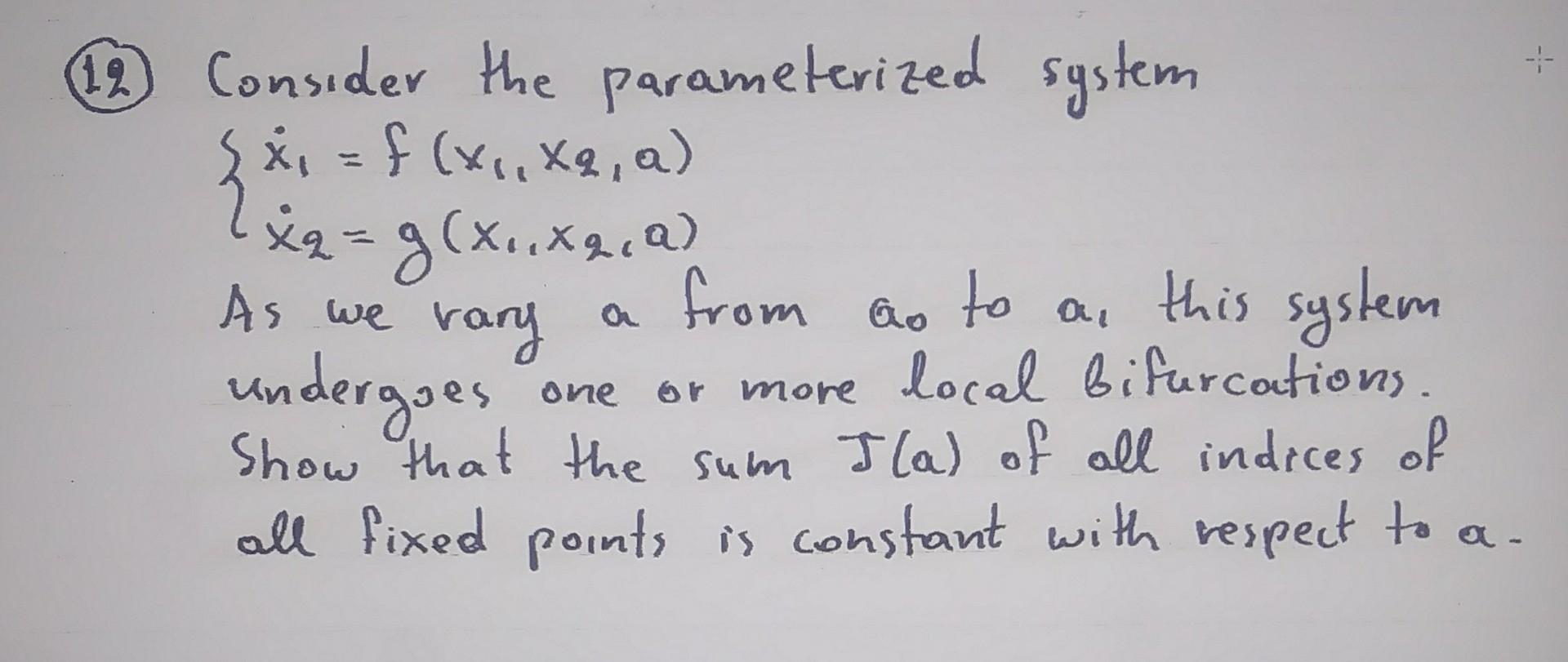 (12 2 xq = g(x,,xq , Q) Consider the parameterized | Chegg.com