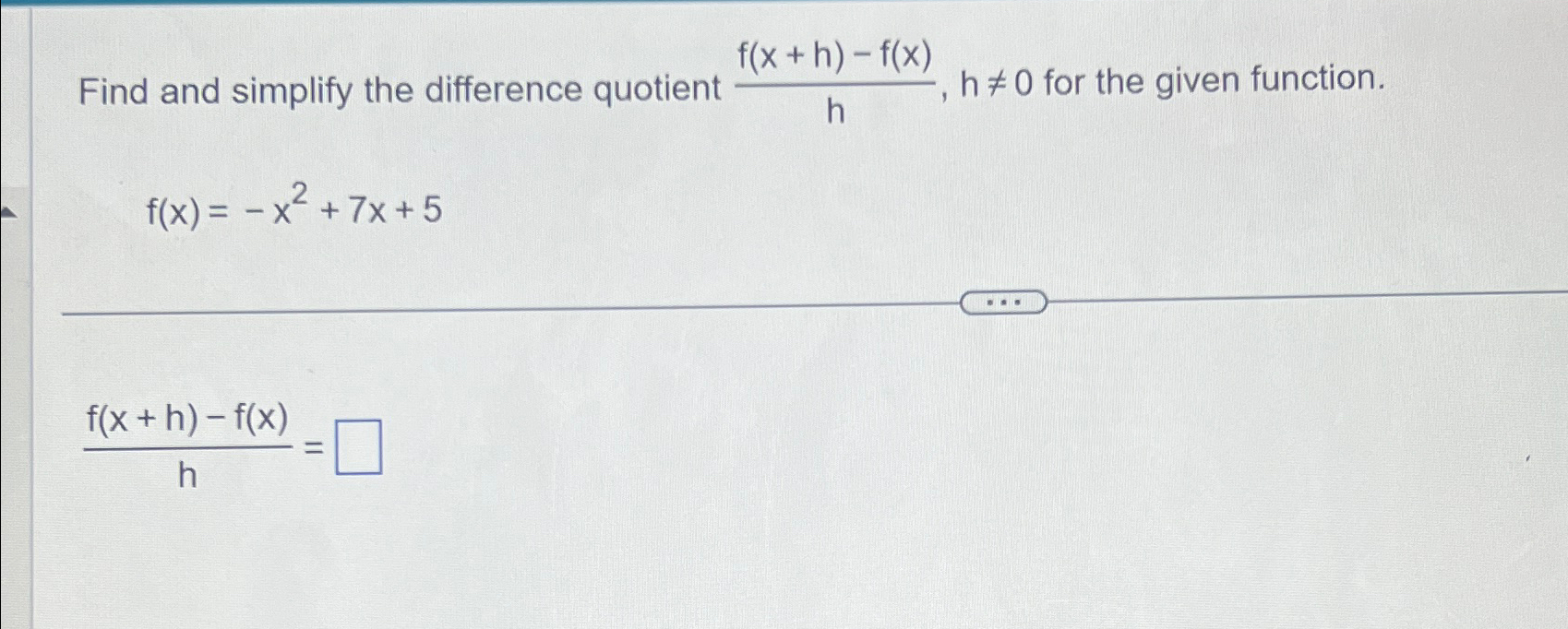 Solved Find and simplify the difference quotient | Chegg.com