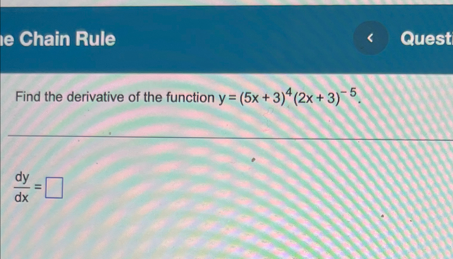 Solved te Chain RuleFind the derivative of the function | Chegg.com