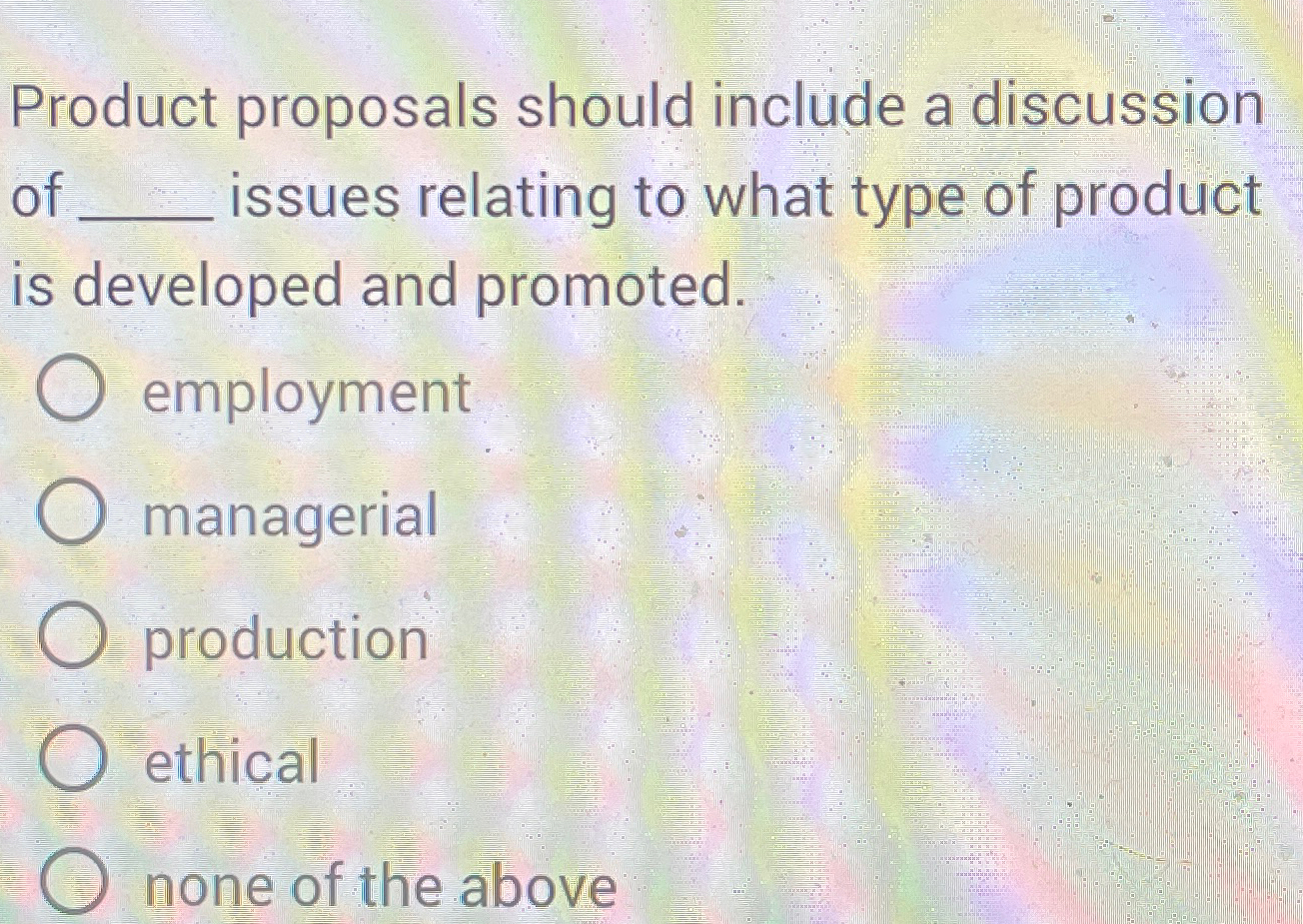Solved Product proposals should include a discussion of | Chegg.com