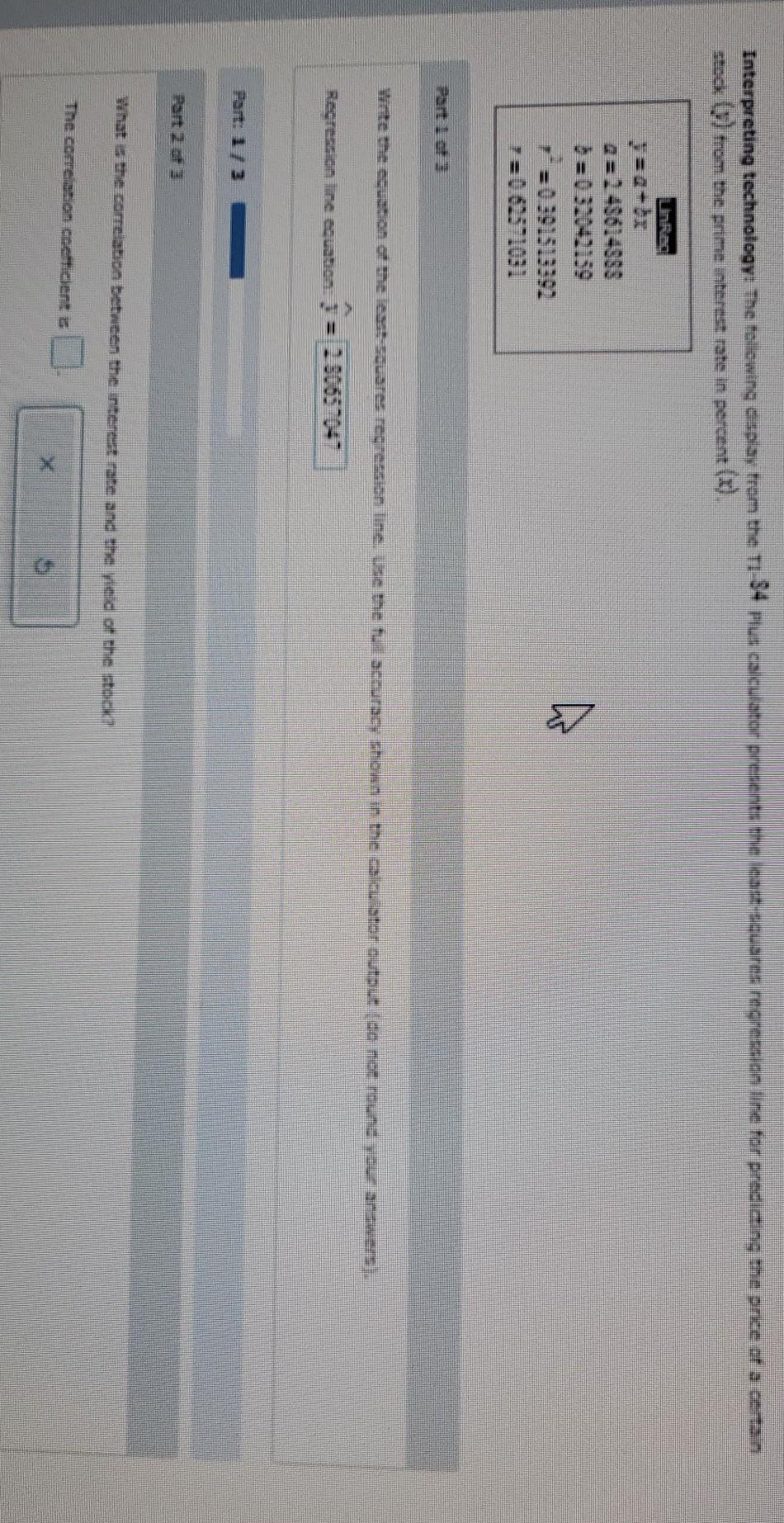 Solved Interpreting technology: The following display from | Chegg.com