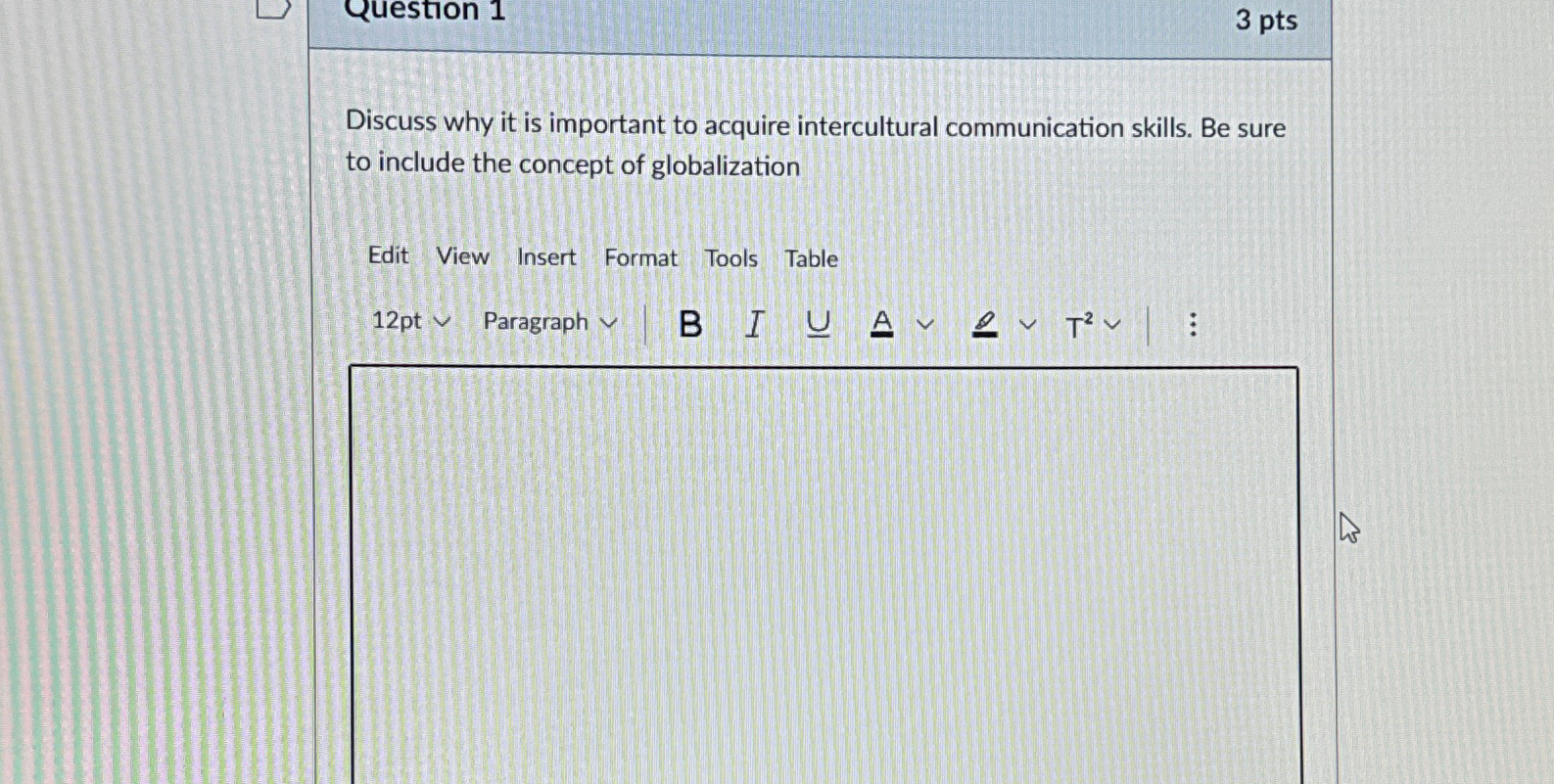 Solved Discuss why it is important to acquire intercultural | Chegg.com