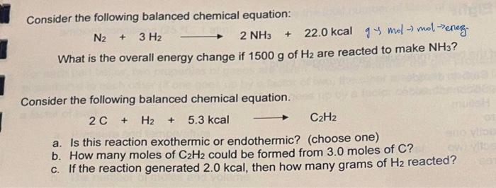 Solved Consider the following balanced chemical equation: | Chegg.com