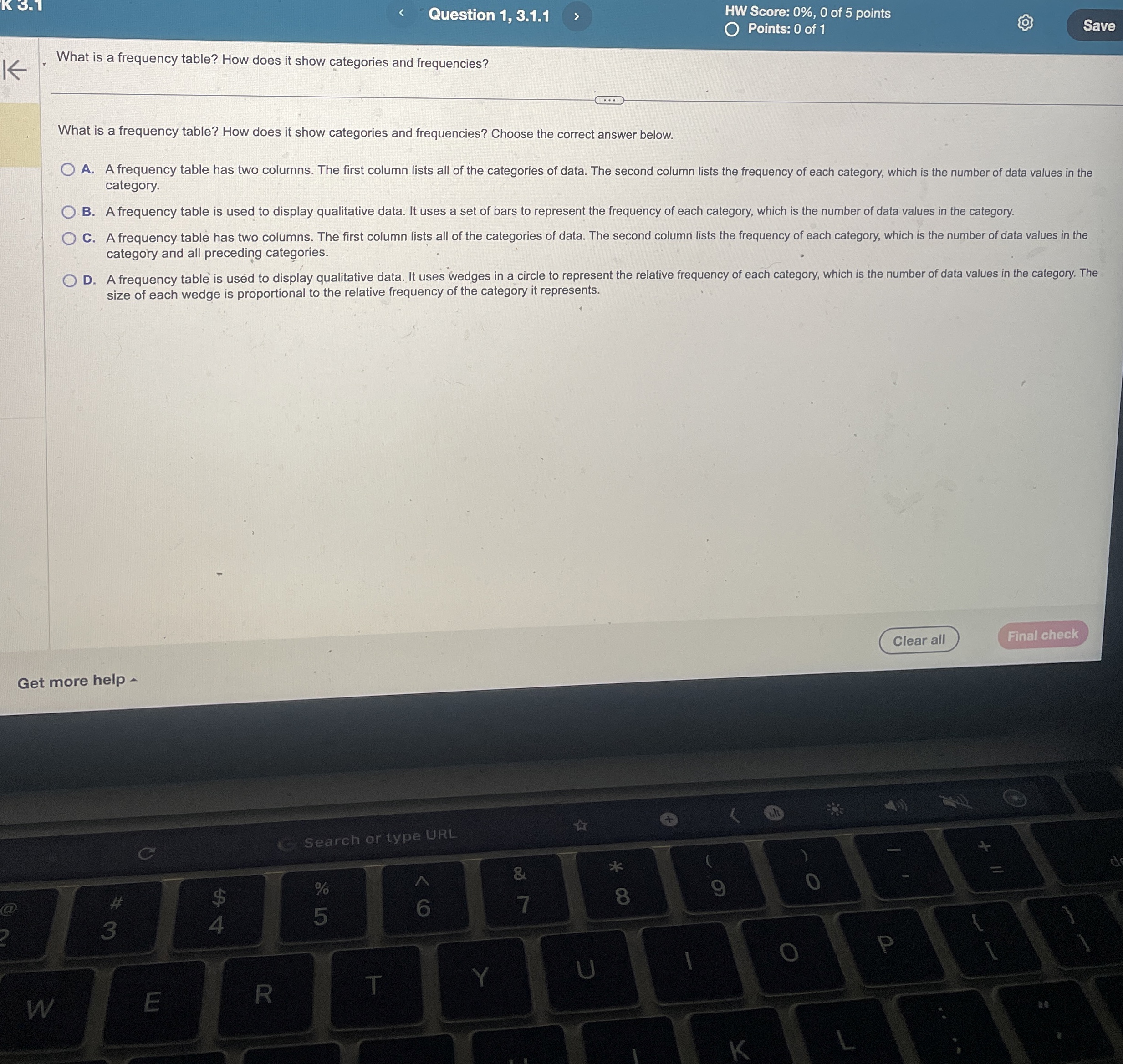 Solved Question 1, 3.1.1HW Score: 0%, 0 ﻿of 5 ﻿pointsPoints: | Chegg.com