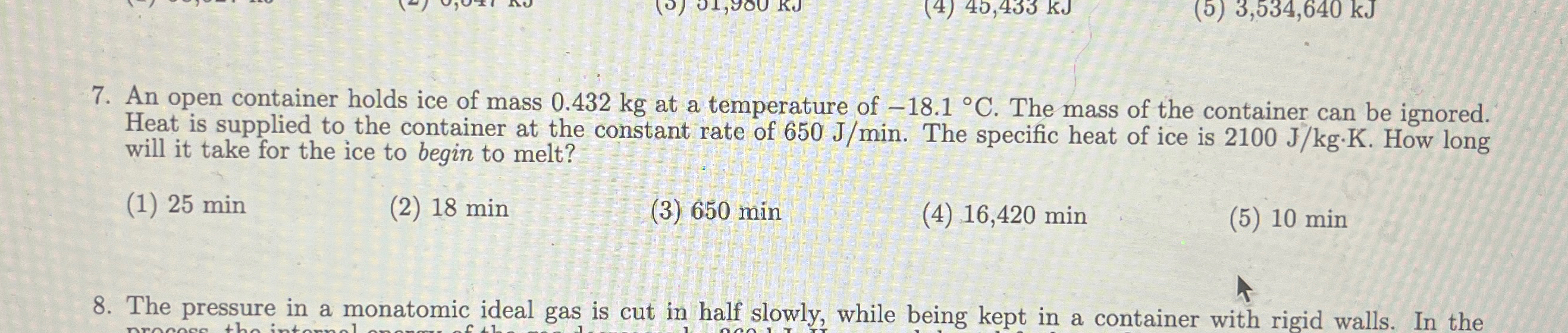 Solved An open container holds ice of mass 0.432kg ﻿at a | Chegg.com