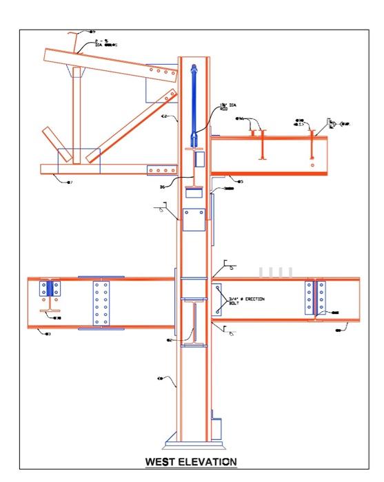 Solved Consider the attached four elevation views of a steel | Chegg.com