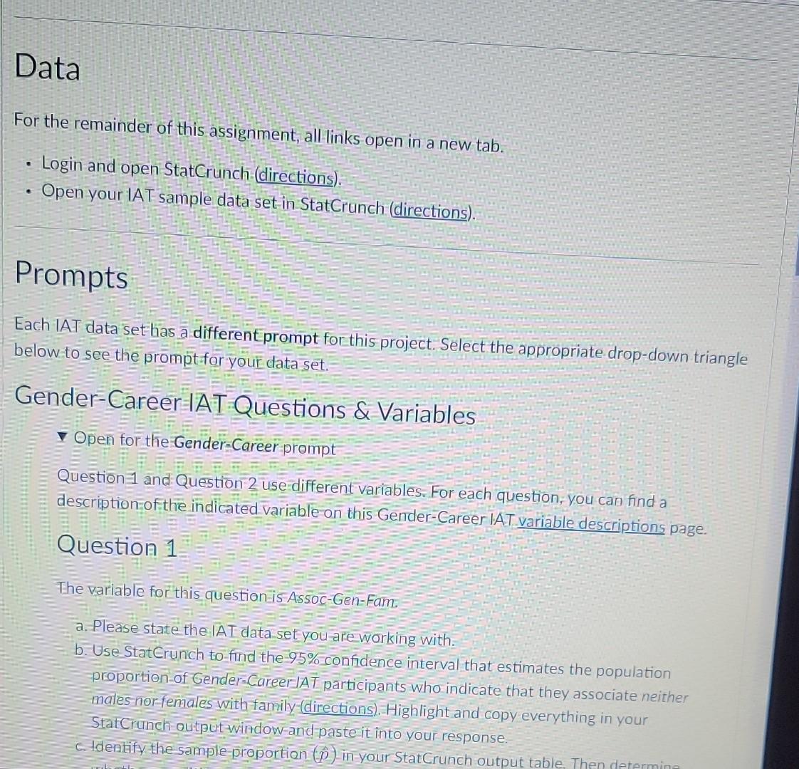 Solved The variable for this question is Race. Question to | Chegg.com