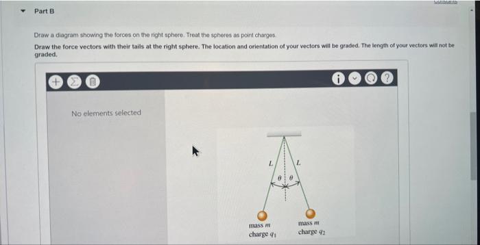 Solved Draw a diagram showng the forces on the right sphere. | Chegg.com