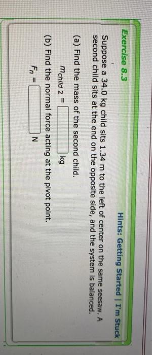 Solved Exercise 8.3 Hints: Getting Started | I'm Stuck | Chegg.com