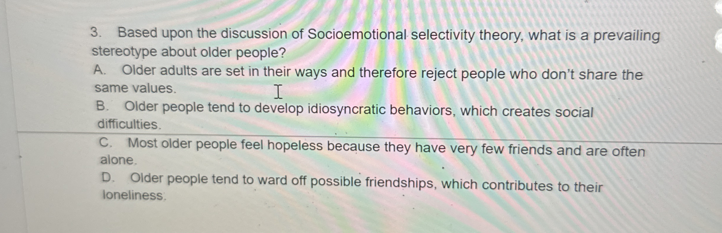 Solved Based upon the discussion of Socioemotional | Chegg.com